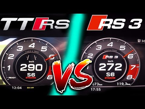 0-290km/h | Audi RS3 vs Audi TT RS | TOP SPEED, Acceleration TEST✔