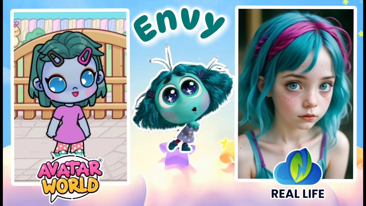 Characters Inside out in Avatar World and real life🥰🥰🥰 - YouTube