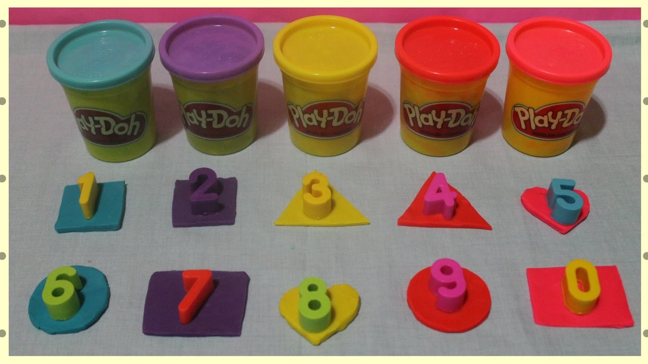 Learning How To Count And Identify Shapes Play Doh Clay Educational Toy ...
