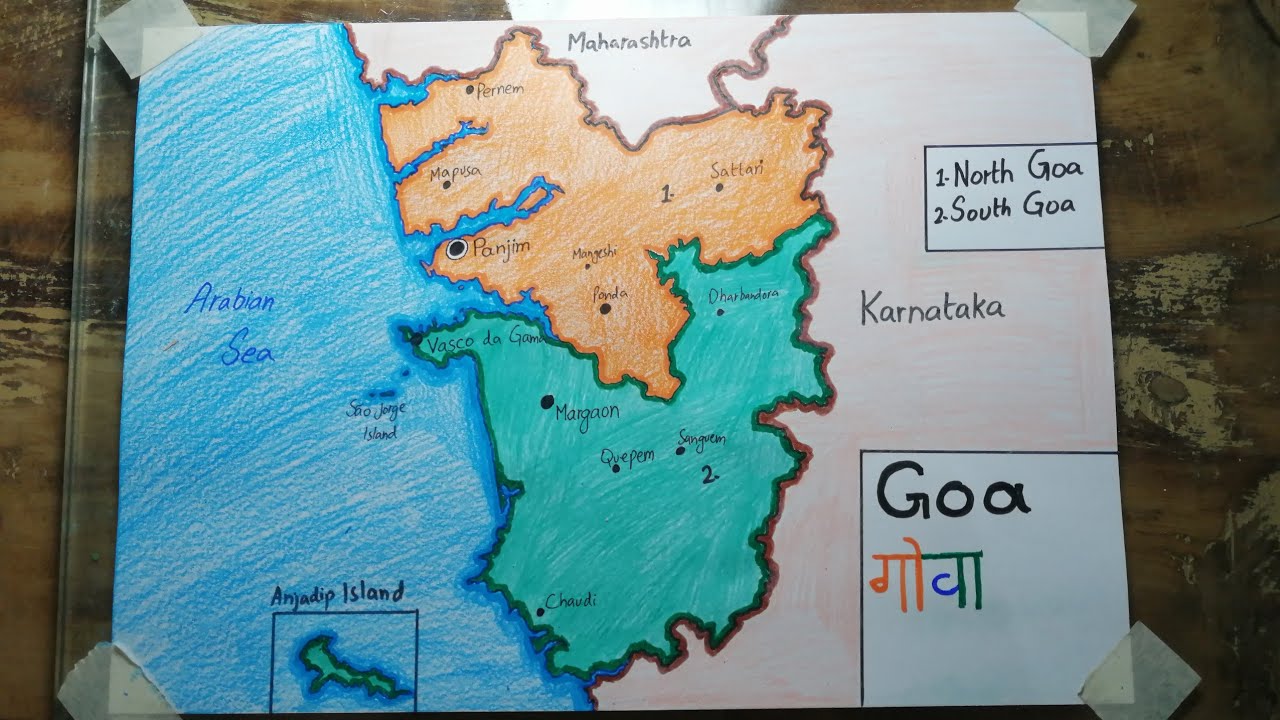 How to draw Goa map easy SAAD - YouTube