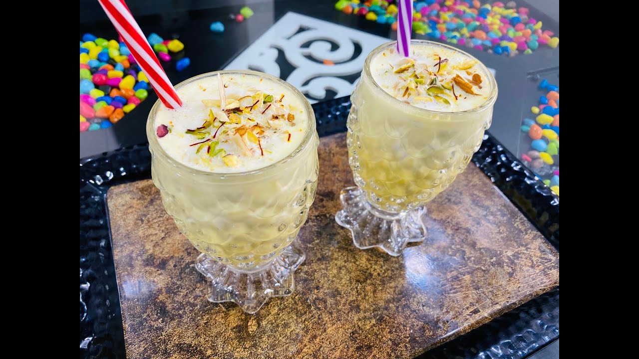 KESAR BADAM MILK | BADAM KESAR MILK RECIPE | MILKSHAKE | RAMADAN SERIES ...