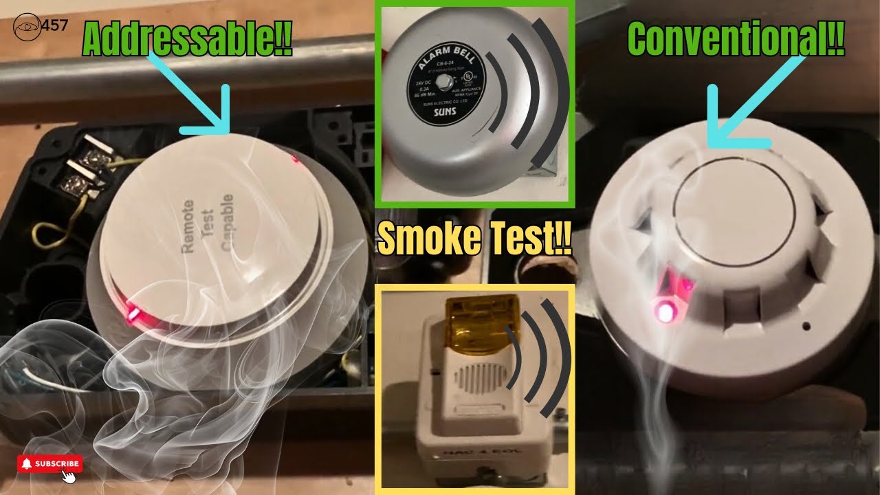 Fire Alarm System Duct Detectors Supervisory Smoke Sabre' Test - YouTube
