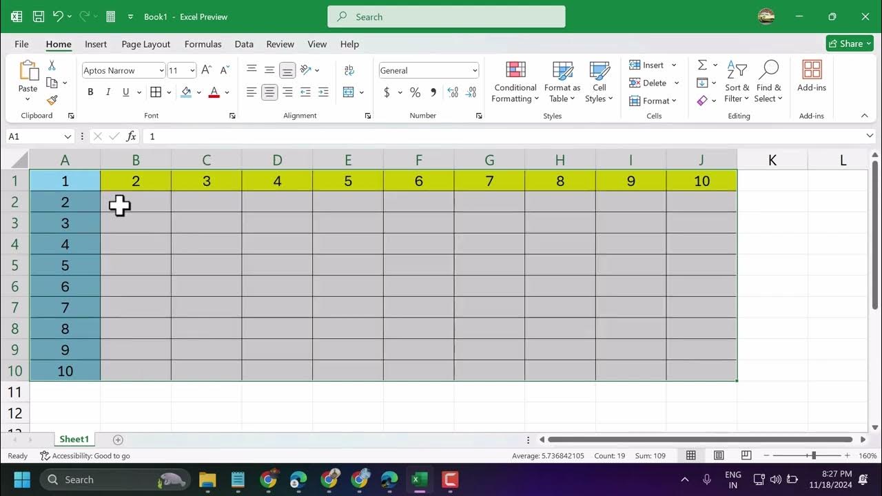 Create Multiplication Table in Excel - YouTube