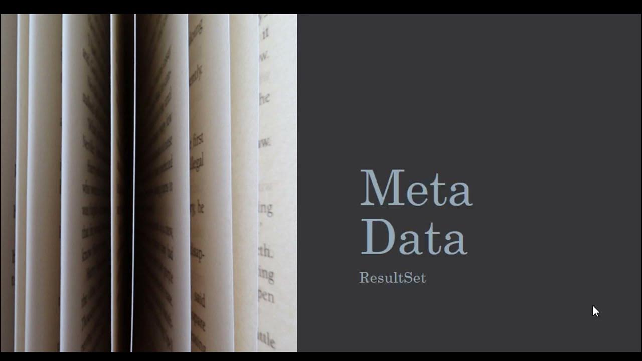 Resultsetmetadata In Jdbc Resultsetmetadatas Methods Cs506 171 Youtube