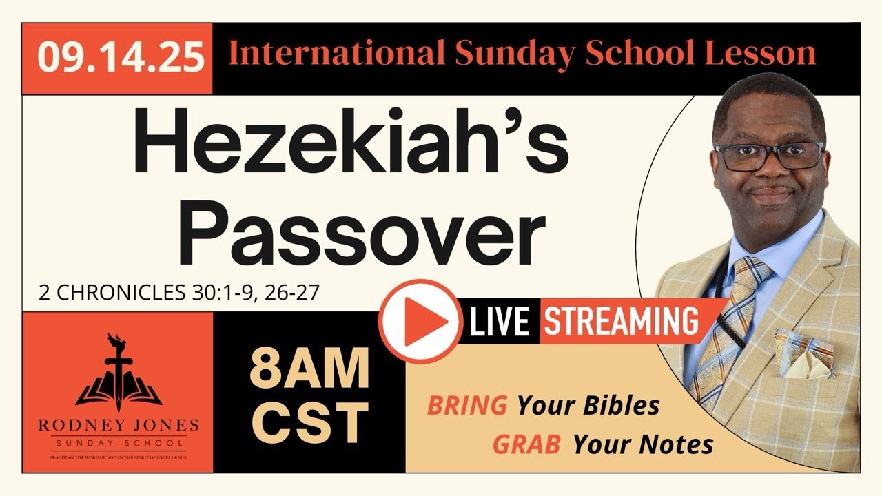 Join Pastor Rodney Jones LIVE International Sunday School, 2 Chronicles ...