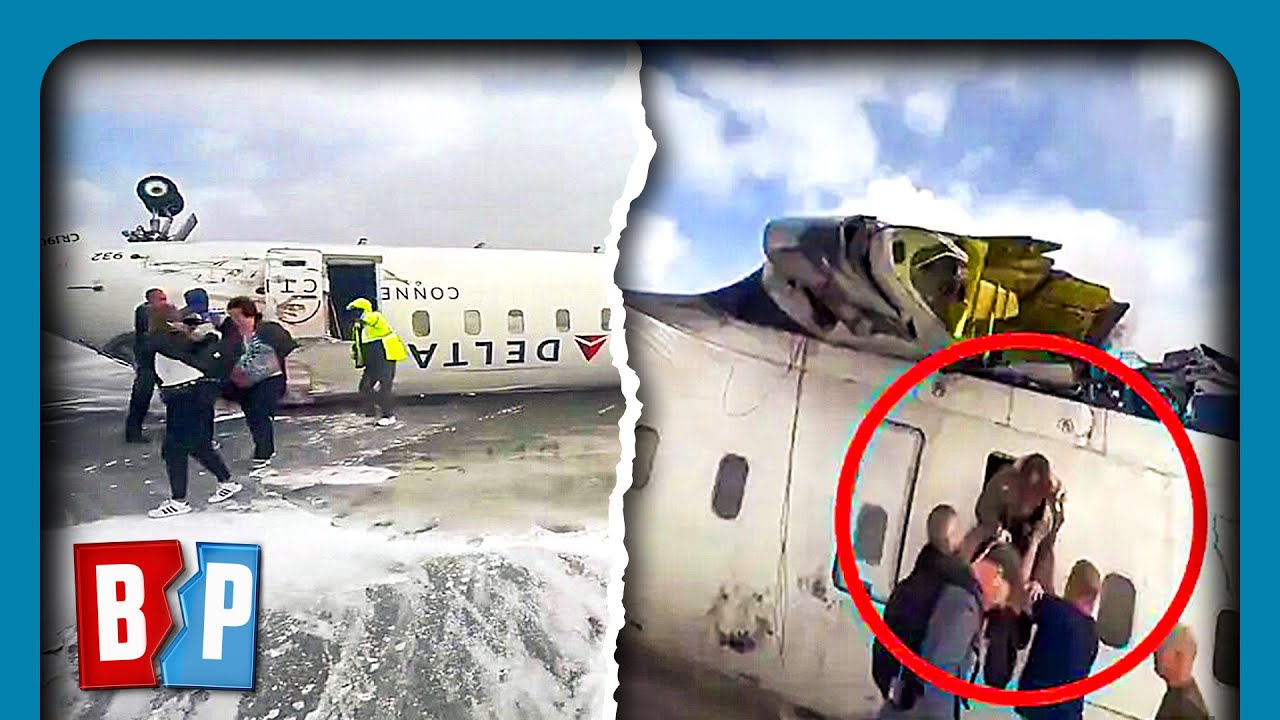 SHOCKING VIDEO: Delta Flight FLIPS On Runway - YouTube
