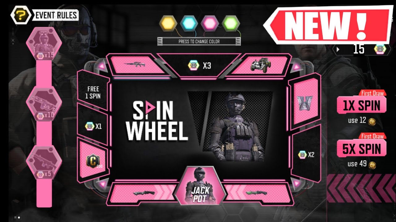 *NEW* SPIN WHEEL EVENT with ROZE (jackpot) | Call of Duty Mobile - YouTube