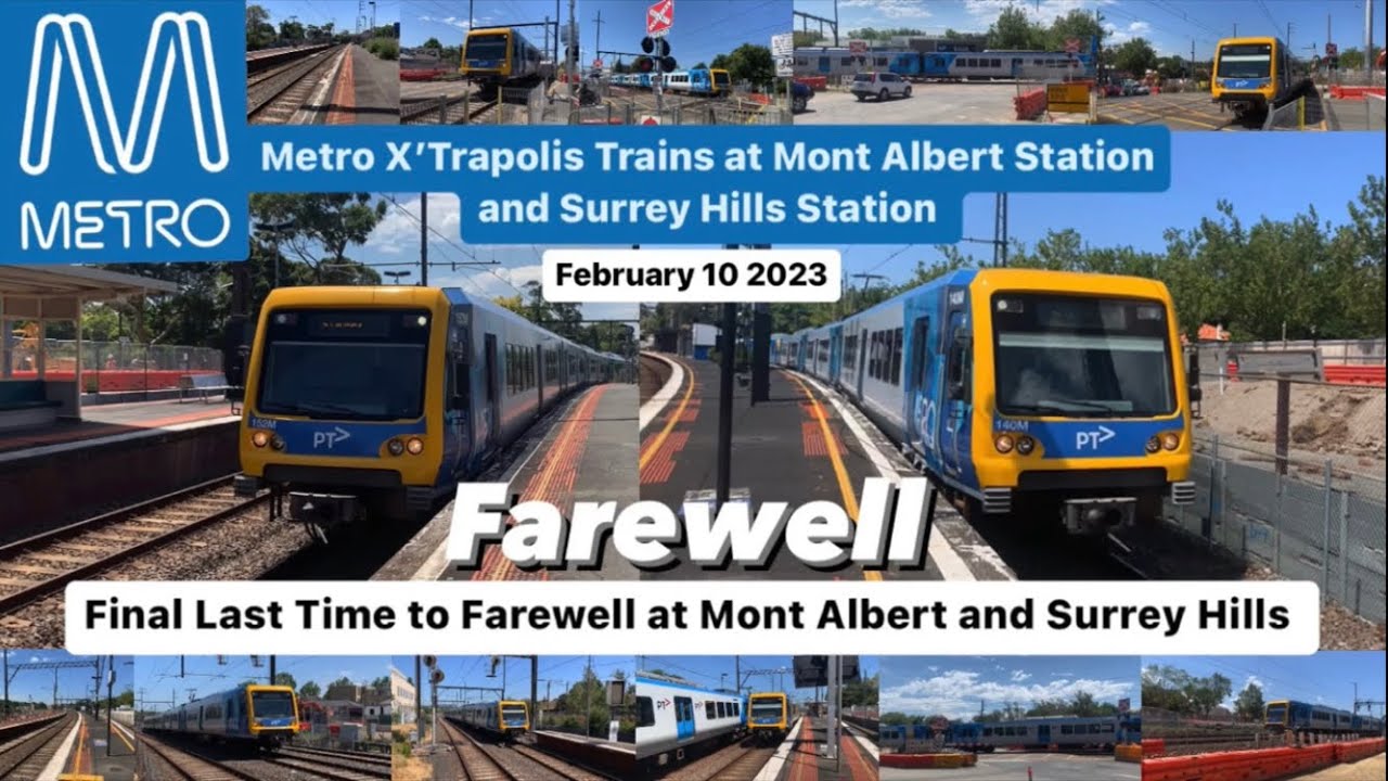 Metro X'Trapolis Trains at Mont Albert Station & Surrey Hills Station ...