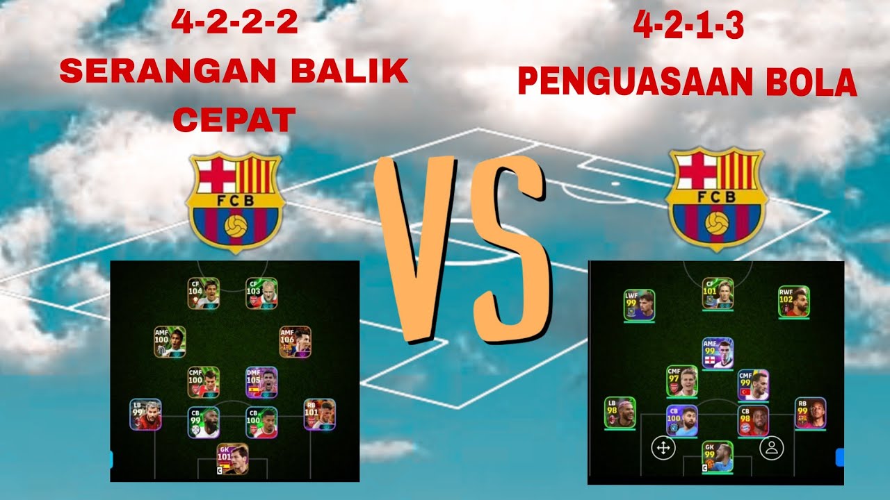 Barcelona VS Barcelona pertandingan penuh gengsi efootball push divisi ...
