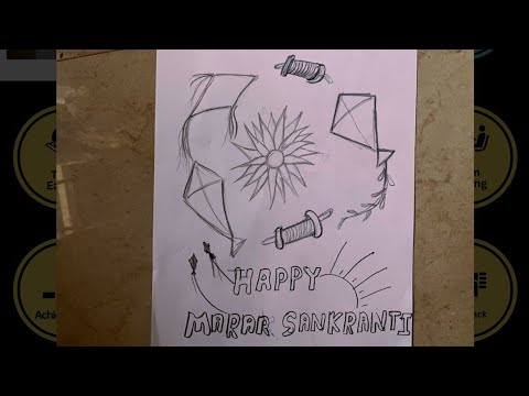Easy Makar Sankranti Drawing/ How to draw makar sankranti poster ...