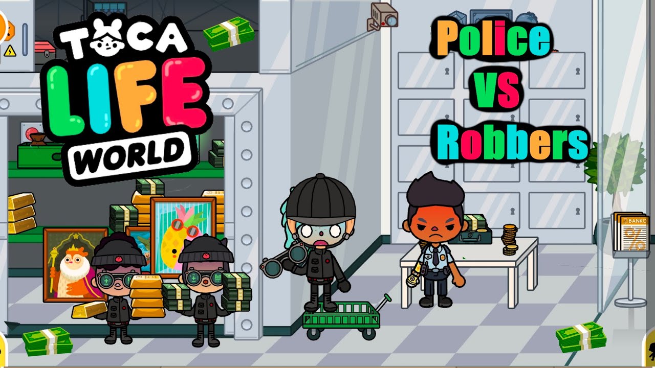 🚓 POLICE vs ROBBERS 😈 Story in Toca Boca \\ Toca Life World Cartoos ...