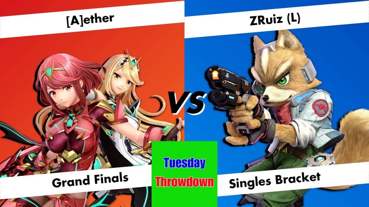 Tuesday Throwdown #42 - Grand Finals - [A]ether (Pyra & Mythra) vs ZRuiz (Fox) - YouTube