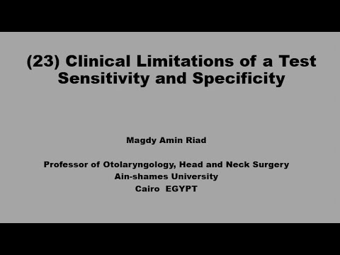 (23) Clinical Limitations of a Test Sensitivity and Specificity - YouTube