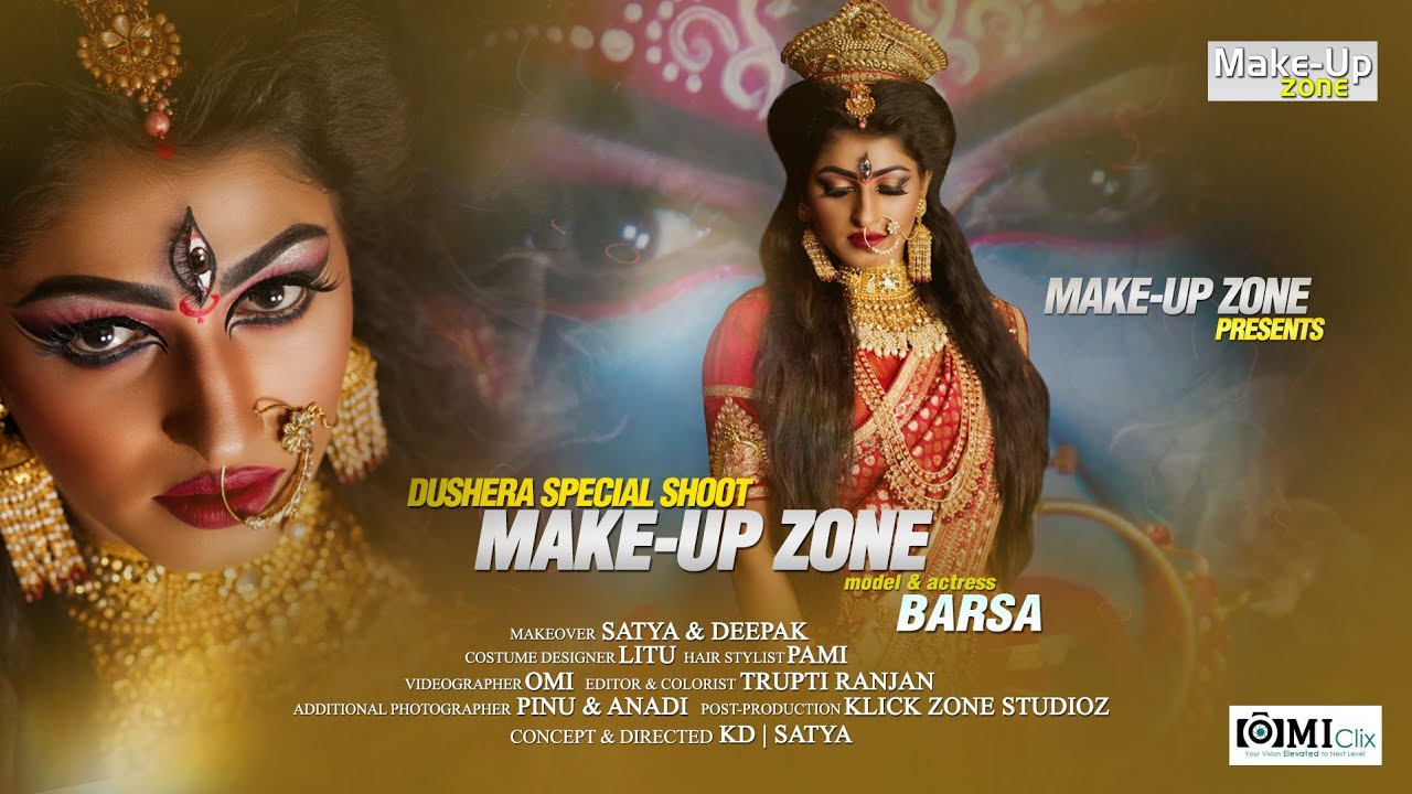 Durga Maa Makeup & Gateup | Model Barsa | Make-Up Zone | Maa Durga ...