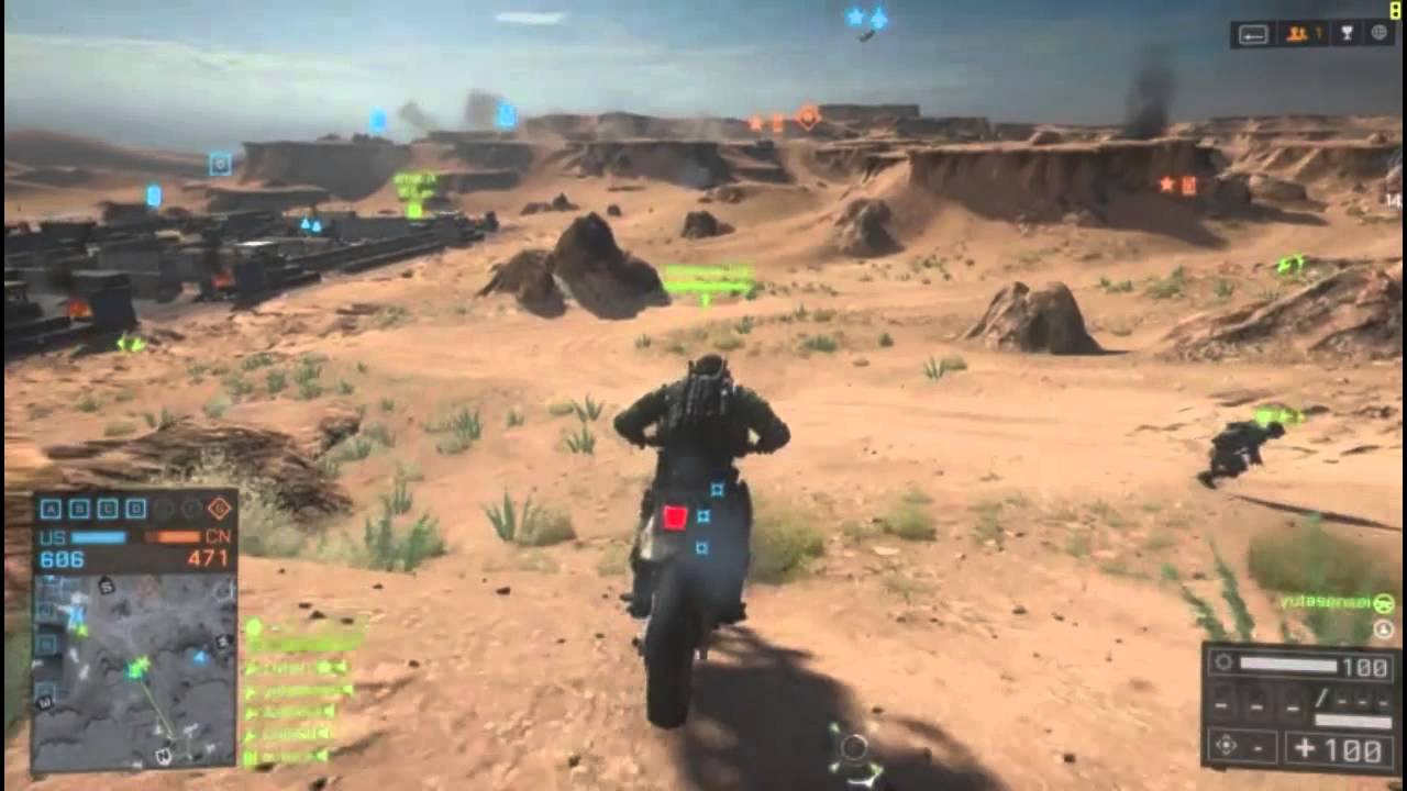 【BF4：China Rising】 バイクのタイヤにM2 SLAMをつけて特攻してみたら - YouTube