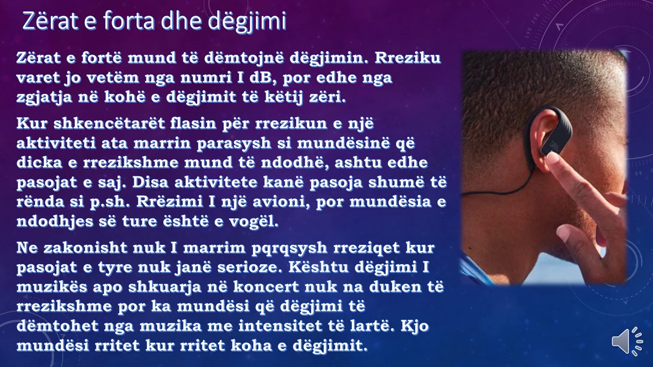 Fizika 8 Karakteristikat e zerit.Paraqitja e zerit ne ekran. Helena ...