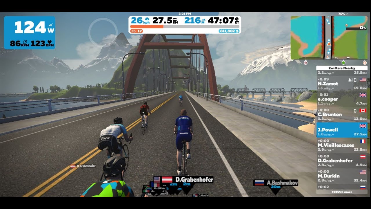Zwift - Volcano climb course - YouTube