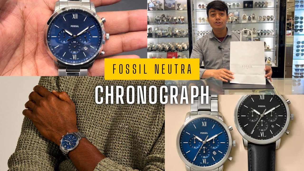 Stylish & Elegant! Fossil Silver Chain Watch with Blue Dial #fossil # ...