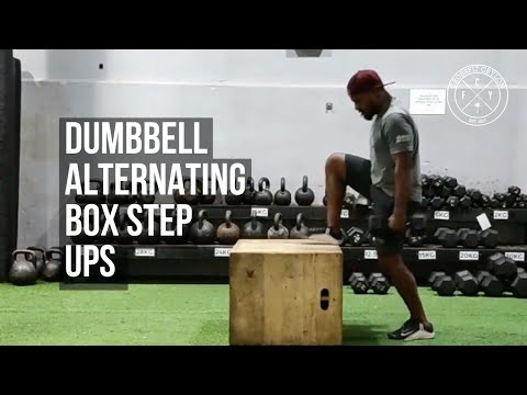 Dumbbell Alternating Box Step Ups - YouTube