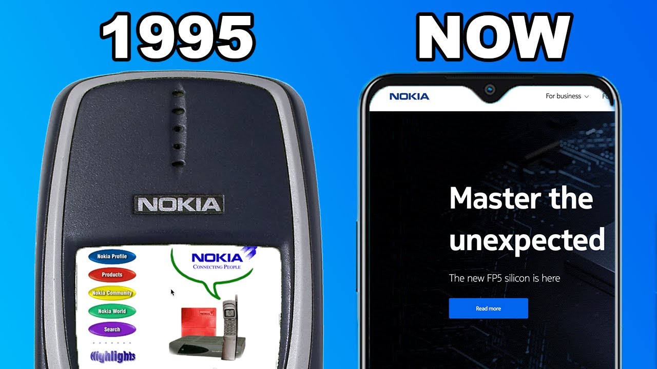 Nokia Official WEBSITE evolution 1995 - 2021 - YouTube