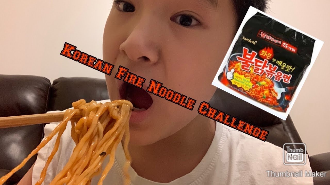 Korean Fire Noodle Challenge! - YouTube
