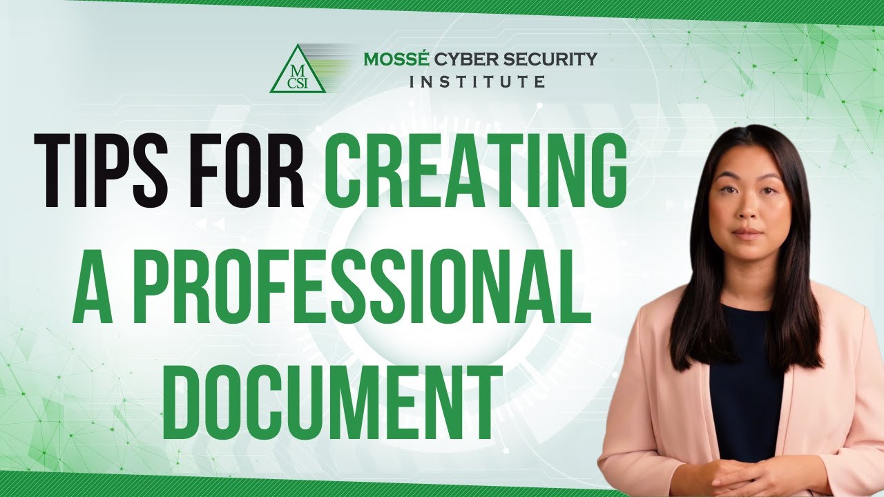Tips for creating a professional document - YouTube