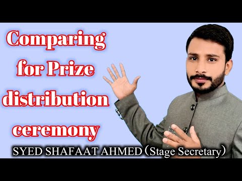 Comparing for prize distribution ceremony | Urdu comparing | Comparing ...