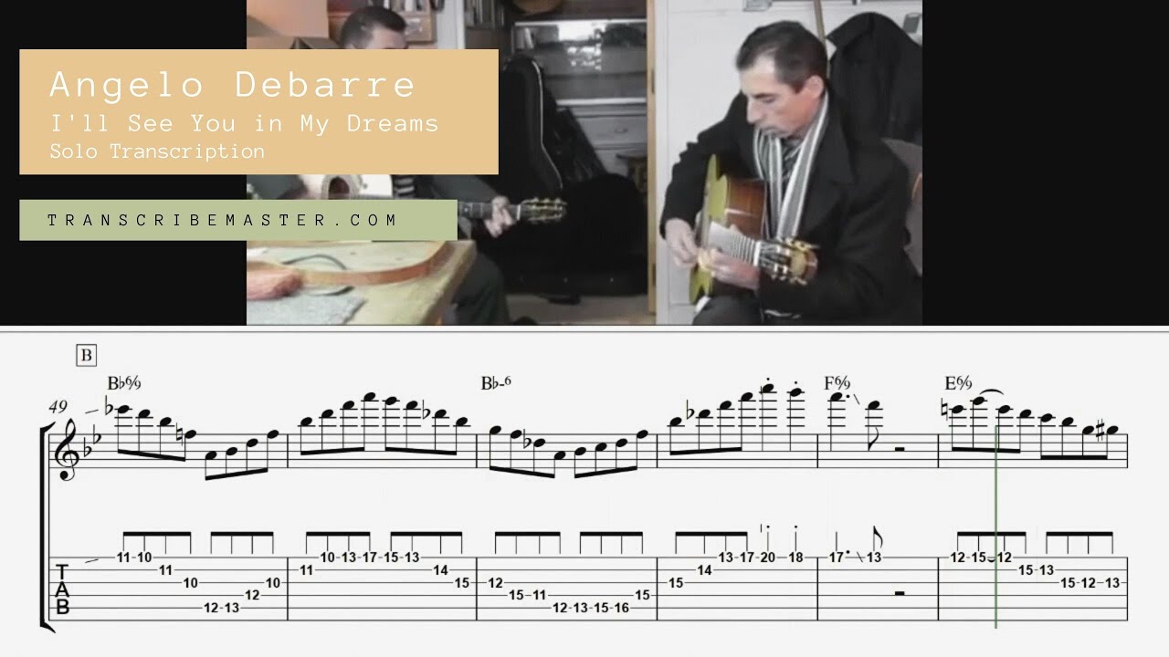 I'll See You In My Dreams - Angelo Debarre ( solo transcription ) - YouTube