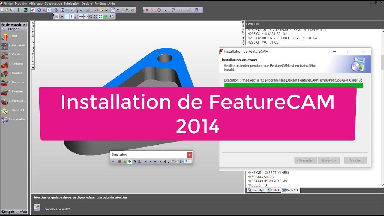 Installation de FeatureCAM 2014 - YouTube