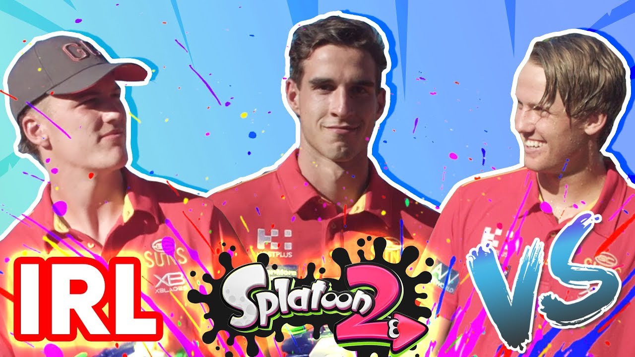IRL Splatoon Fight! Jack, Ben & Charlie have a PAINT FIGHT?! - YouTube