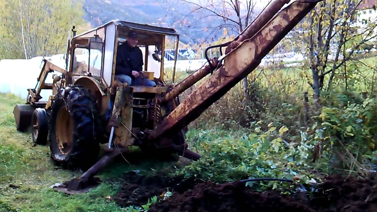 Test drive of Volvo BM 600 with excavator mounted - YouTube