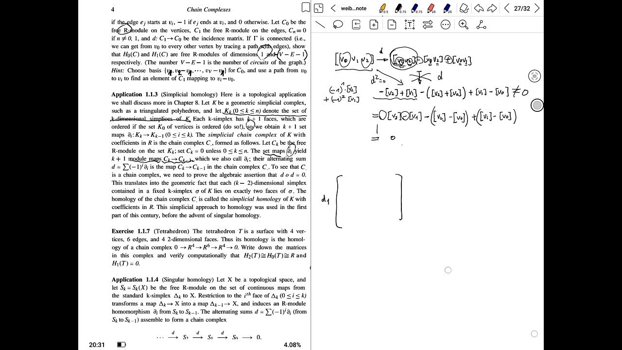 EX12. simplicial homology for Tetrahedron - YouTube