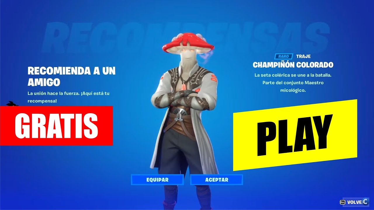 🔴 Jugando con SKIN GRATIS Champiñón colorado Fortnite capitulo 4 ...