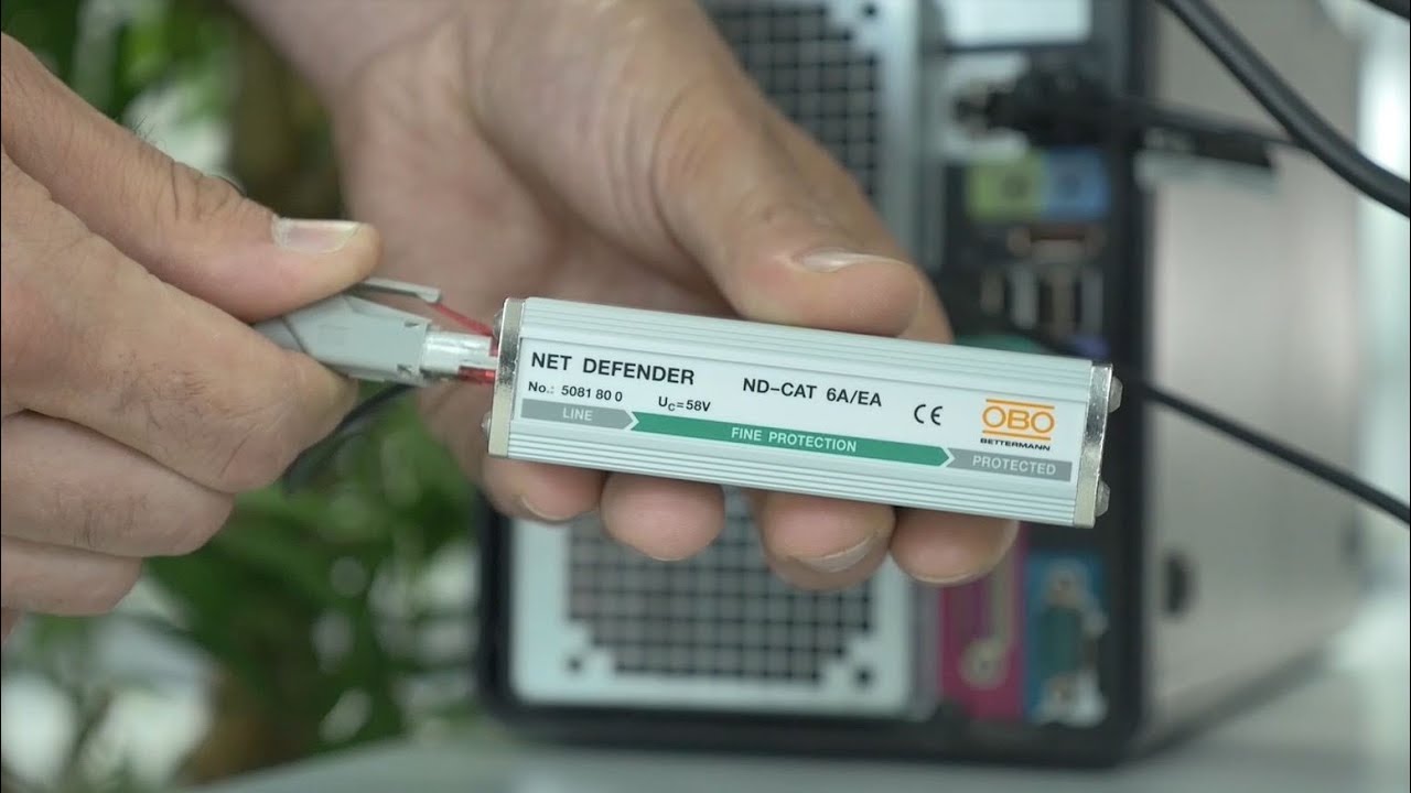 Mounting of Net Defender - OBO Bettermann - YouTube