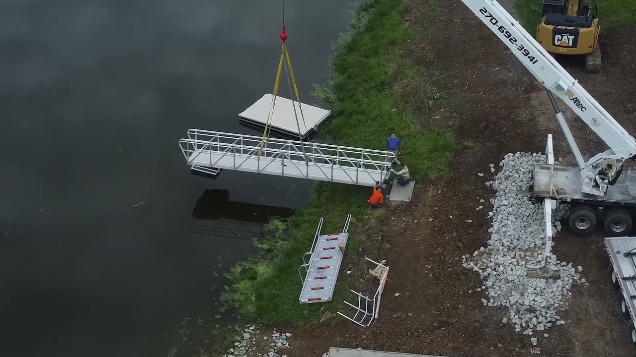 New Boat DocK at Springfield Reservoir - YouTube