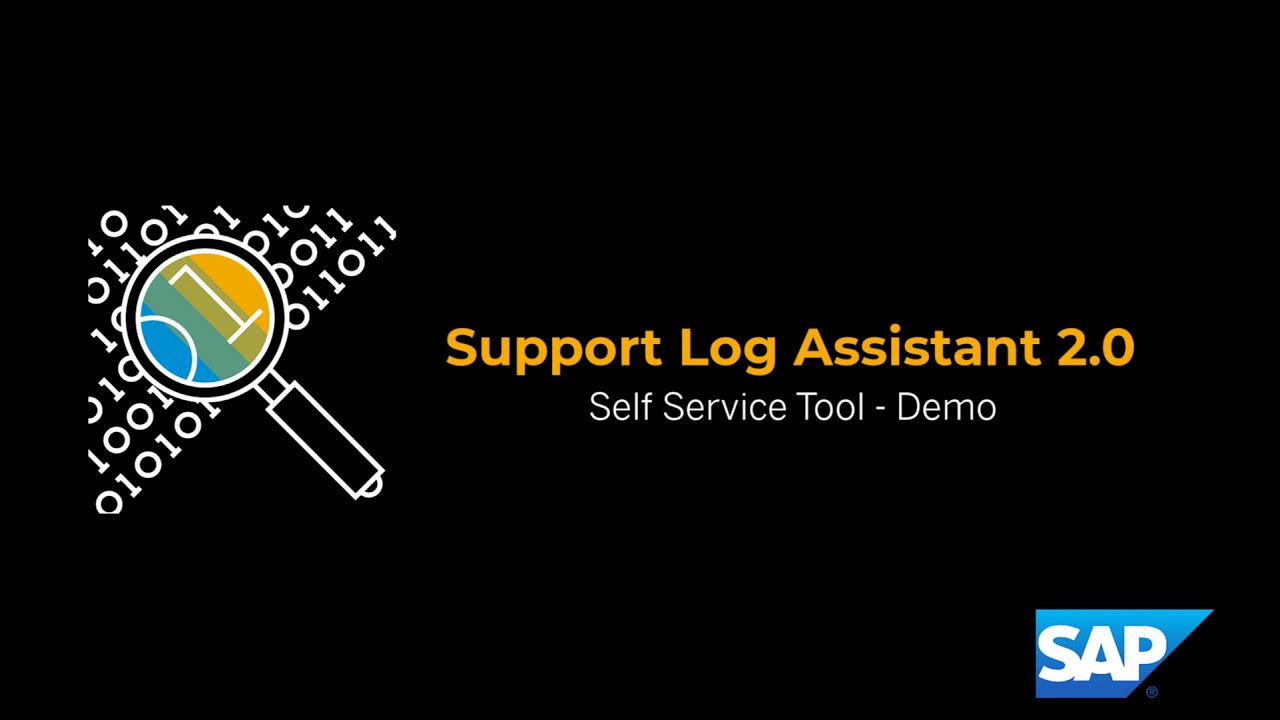 SAP - Support Log Assistant - Self Service Tool 2.0 - YouTube