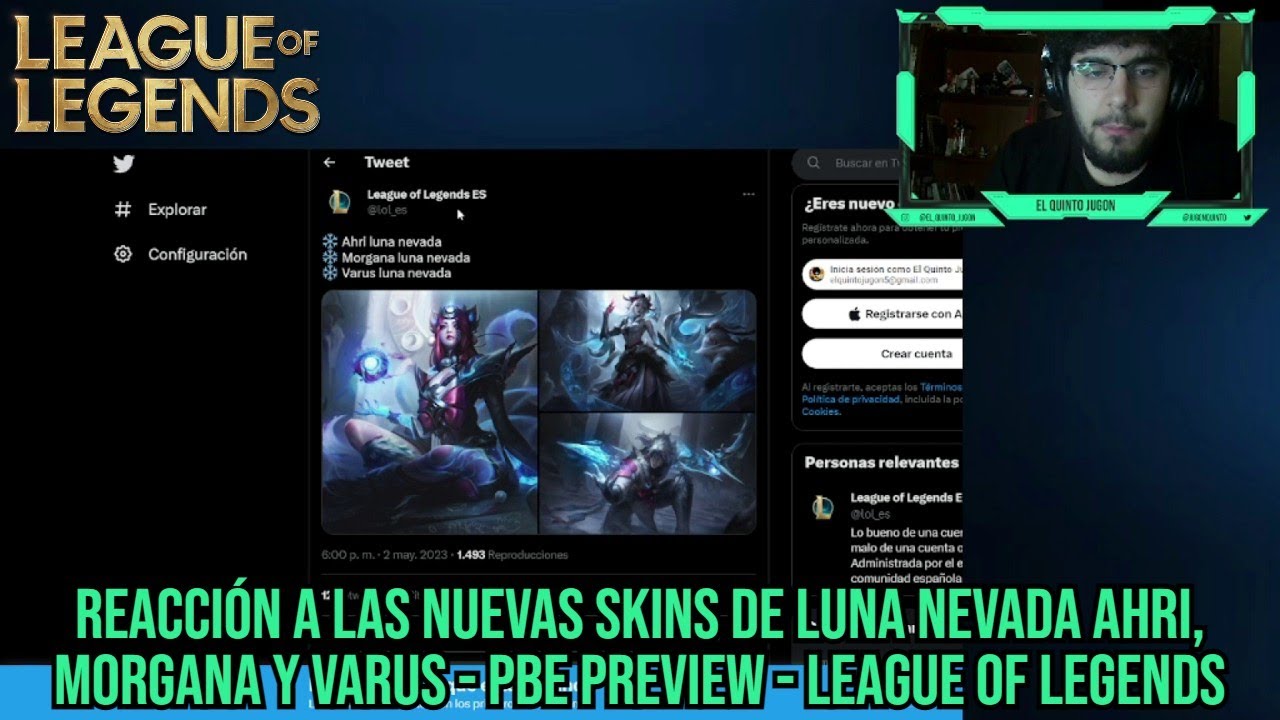 Reacción a las nuevas skins de luna nevada Ahri, Morgana y Varus - PBE ...