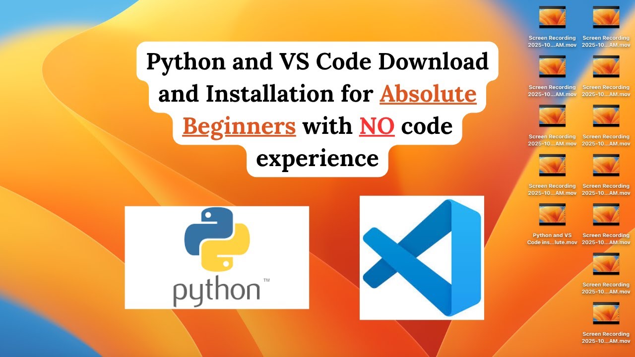 Python and VS Code installation for Absolute Beginners with Absolutely no code experience. - YouTube