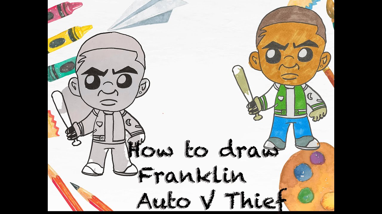 How To Draw Franklin | Grand Theft Auto V - YouTube