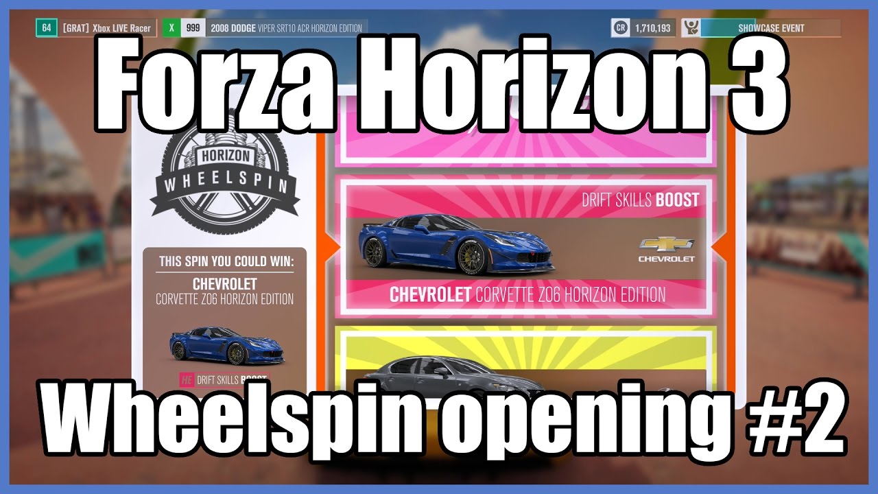 HORIZON EDITION CORVETTE! - Forza Horizon 3 Wheelspin opening #2 - YouTube