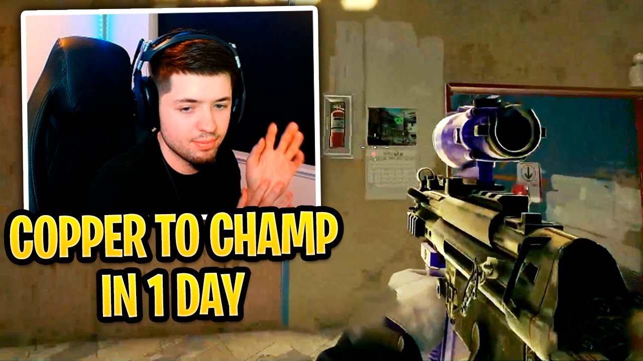 MingoJce Tried Hitting Champion Rank in 1 Day (Rainbow Six Siege) - YouTube