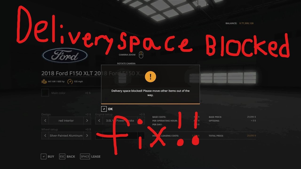 How to fix the Delivery space blocked for fs19 - YouTube