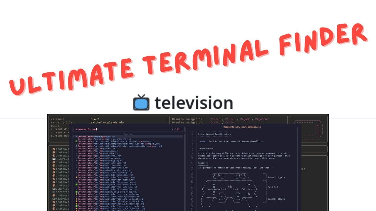 Television: The Ultimate Terminal File Finder - YouTube