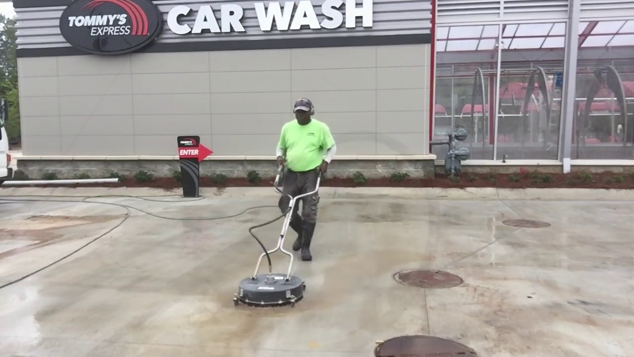 Construction Cleanup Pressure Washing New Concrete - YouTube