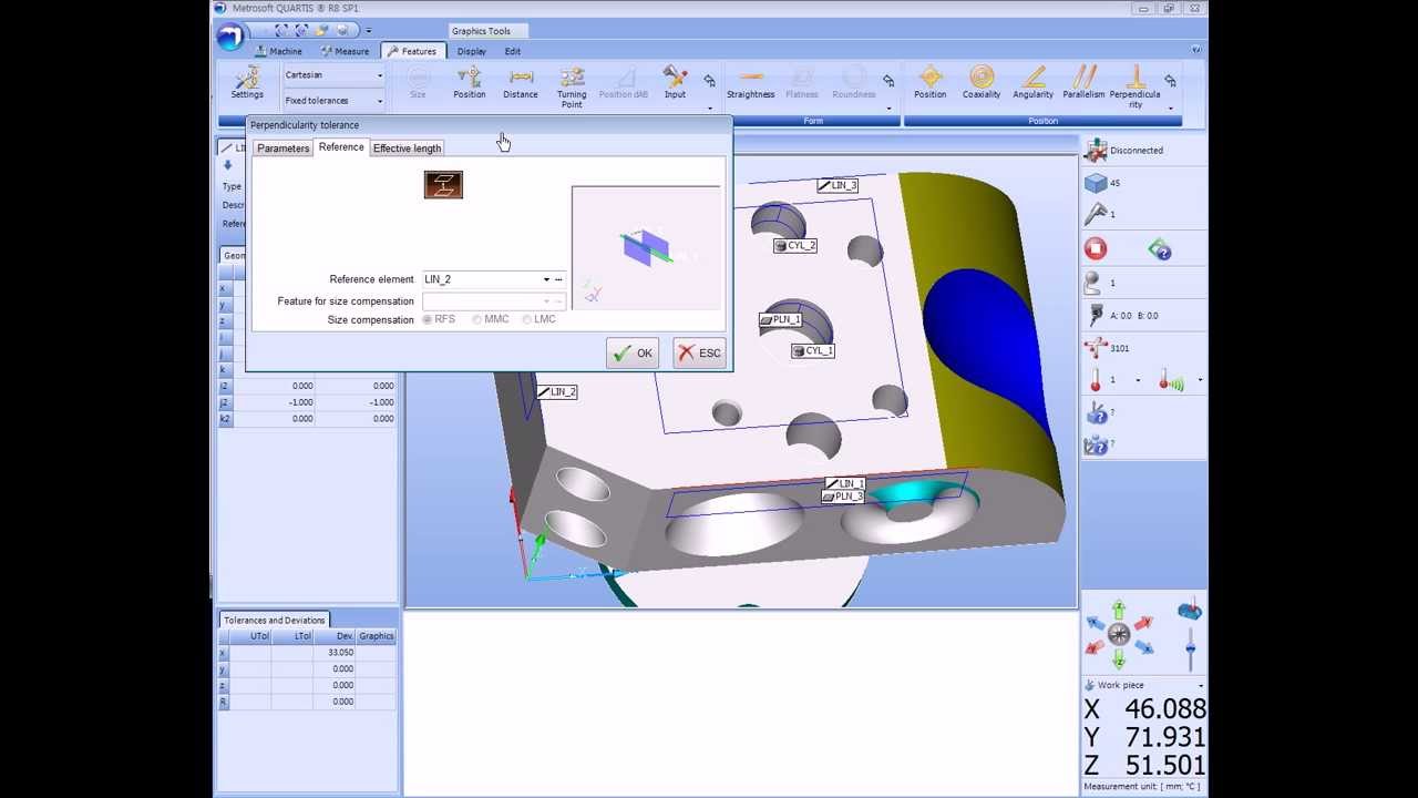 Metrosoft Quartis 소프트웨어 사용자 동영상 - 021 직각도 구하기 - YouTube