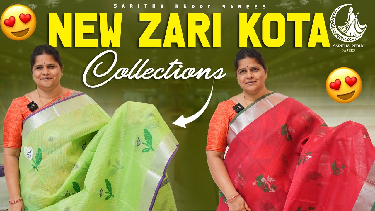 New Zari Kota Sarees Collections || Saritha Reddy Sarees || Trending ...
