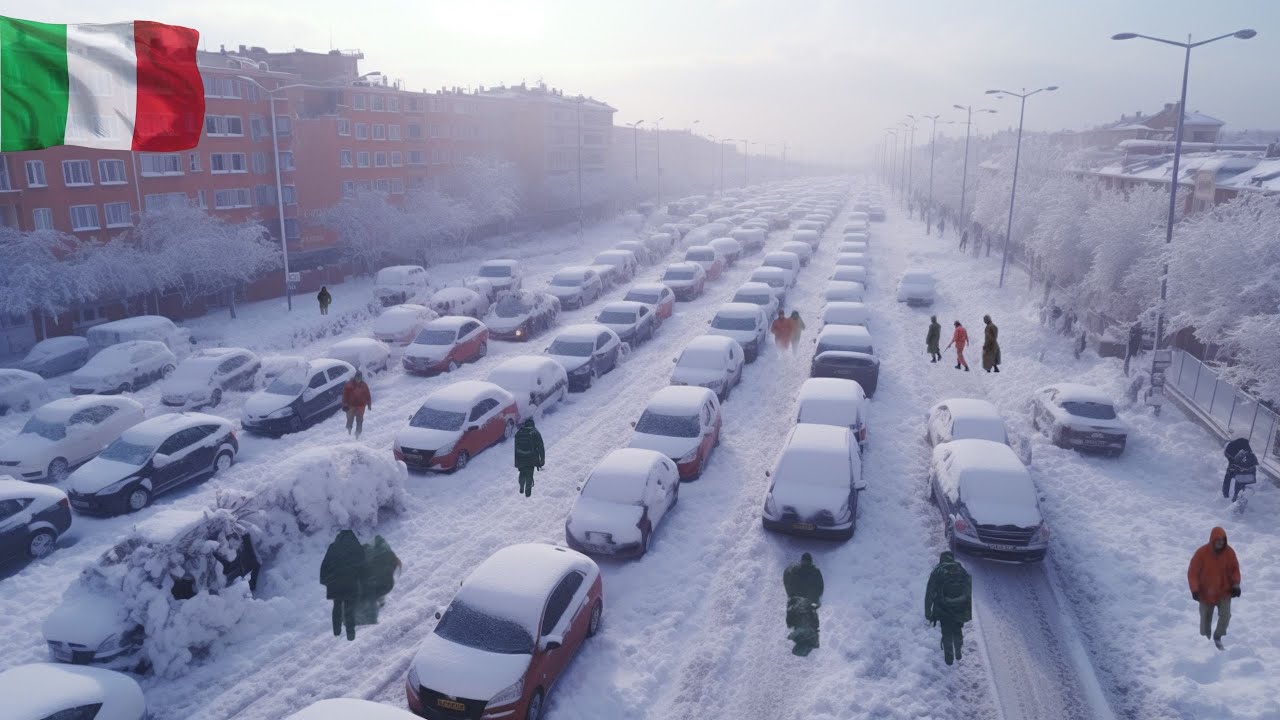 Italy Snow! Italy becomes the coldest in winter, all life is paralyzed ...