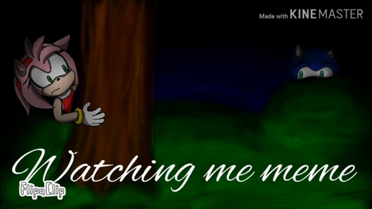 Watching me meme [ Sonic and Amy] ( warning flash light ) - YouTube