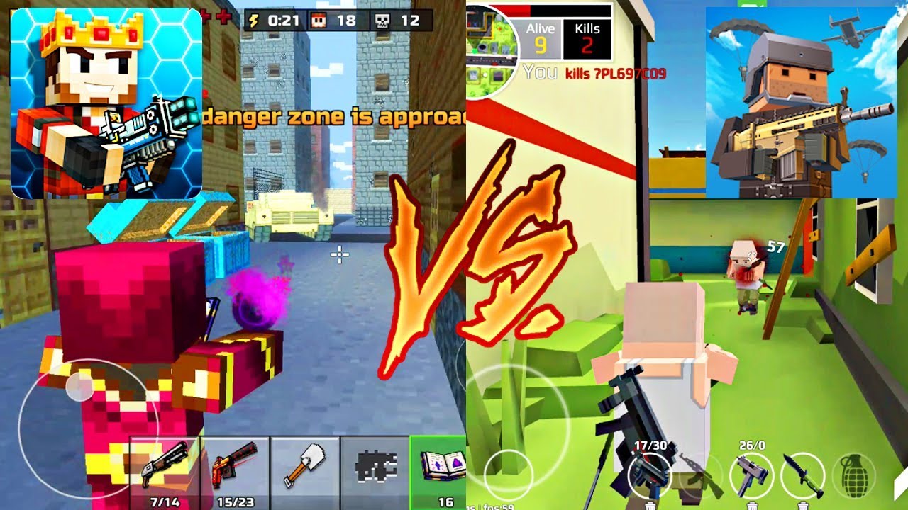 Pixel Gun 3D: Battle Royale VS URB: Last Pexels Battle - Part 1 - YouTube