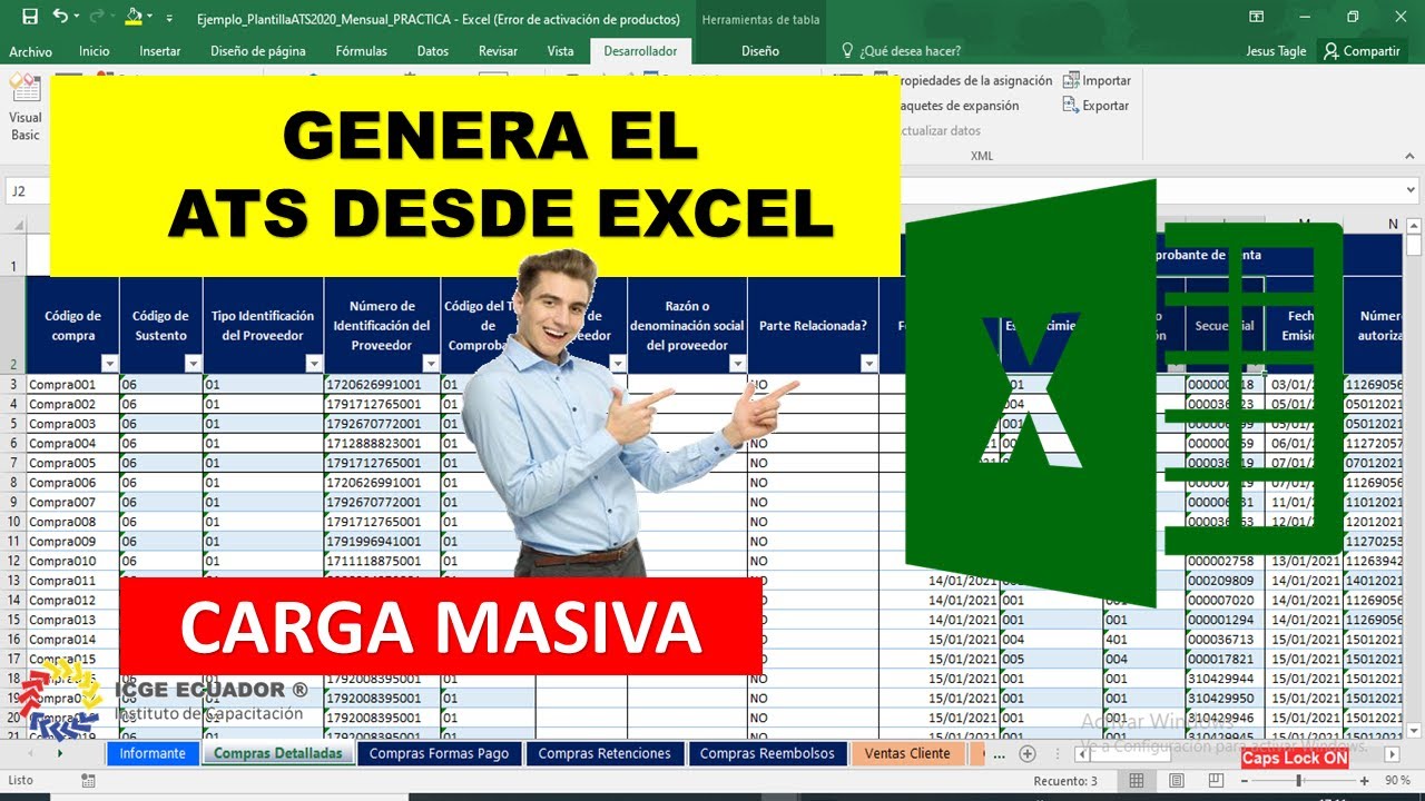 GENERA EL ATS Y RDEP POR EL MÉTODO DE PLANTILLA DE EXCEL - YouTube